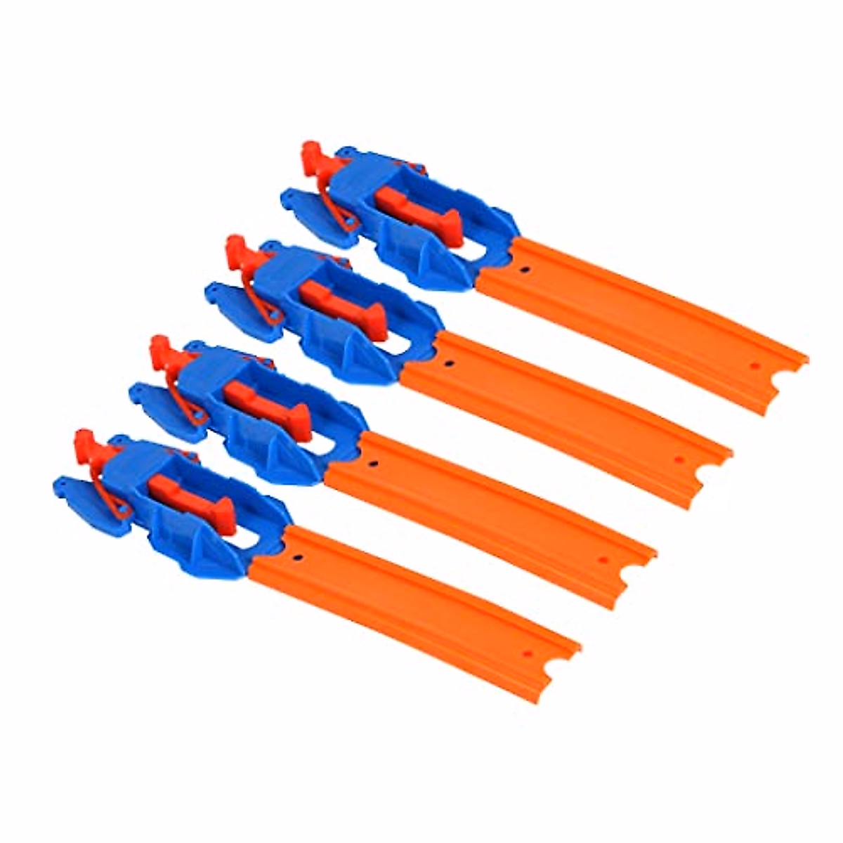 Hot Wheels Tracks Expansion Packs Track Pieces & Connectors 2 Blue 2 Red (Launcher), One Size