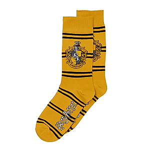 Culture Fly Harry Potter Hufflepuff Premium Knit Scarf Beanie Socks 3pc Winter Bundle Gift Set