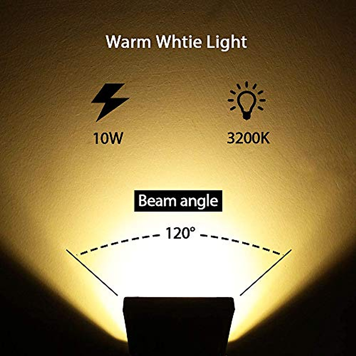 Lysed 10W Low Voltage LED Landscape Lights, Bowfishing Lights Warm White 12V Spotlights for Garden Pathway, Yard, Lawn, Wall, Trees Lighting, Outdoor Spotlight with Spike Stand(10 Pack)