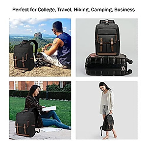 COTTEBED Laptop Backpack for Women Men Work Bag, Lightweight Travel Bags Casual Daypacks for Business, School, College,Fit up to 15.6 inch Computer(Black)