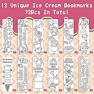 DIY Ice Cream Bookmarks for Kids - Creative Coloring Fun