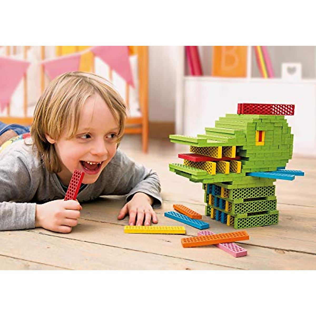 Tegu 120 Piece Perfect Blocks Building Set, Rainbow (Amazon Exclusive)