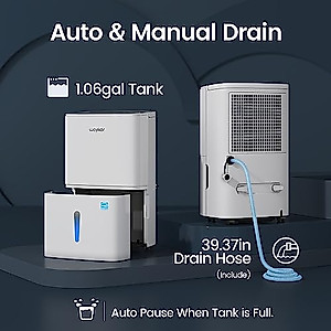 Waykar 120 Pints Energy Star Home Dehumidifier for Spaces up to 6,000 Sq. Ft at Home, in Basements and Large Rooms with Drain Hose, Handle, Auto Defrost and Self-Drying.