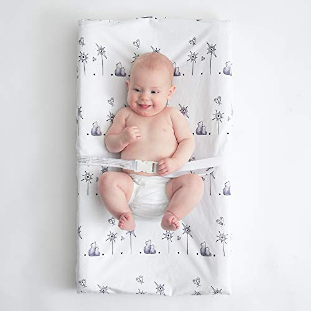 JumpOff Jo Waterproof Fitted Changing Pad Cover – Soft Plush Minky Fabric - Bears