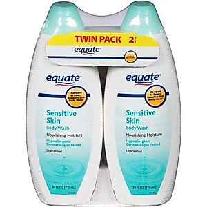 Equate Sensitive Skin Unscented Body Wash, 24 fl oz by Equate