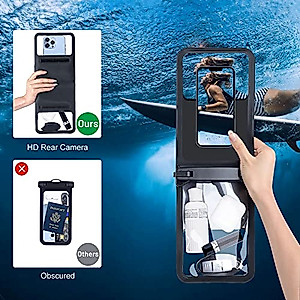 Niveaya [Up to 10.5" Large Floating Waterproof Phone Pouch - 2 Pack, Double Space Waterproof Phone Case with iPhone 15/14/13/12/ Pro Max/Pro/8 Plus, Galaxy S22/S21/S20/S10/Note 20/10/9.