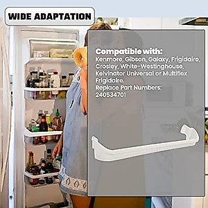 HECASA 240534701 Refrigerator Door Shelf Rack Bar Compatible with Frigidaire Kenmore Gibson Galaxy Crosley White-Westinghouse Kelvinator 1 PCS
