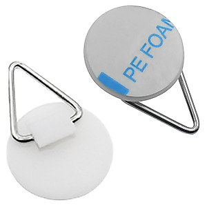 GWYAN 50 Pcs Plate Pasting Hook Plastic Hanging Plate Hook Self Adhesive Hooks for Board Images、Wall Art Decoration