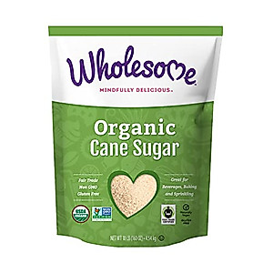Wholesome Organic Cane Sugar, Fair Trade, Non GMO & Gluten Free, 10 Pound (Pack of 1) - Packaging May Vary