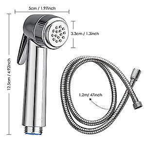 JOMOO Handheld Bidet Sprayer Bathroom Jet Spray Cloth Diaper Sprayer for Toilet Spray Attachment with Hose for Feminine Wash, Without T-Valve and Hook)
