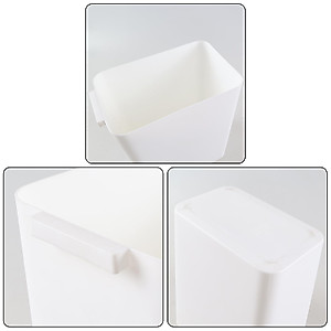 Tstorage 4.5 Gallon Deskside Plastic Wastebasket Rectangular, Open Garbage Container Basket for Office and Home, 3 Packs, White