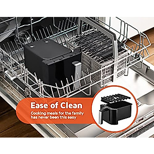 DyBaxa 10Qt 6-in-1 Dual Basket Air Fryer, 2 Independent Air Fry Baskets, ClearCook Windows, Easy-to-Control Panel, Roast Broil Dehydrate&More for Quick & Easy Meals, Nonstick & Dishwasher-Safe Basket
