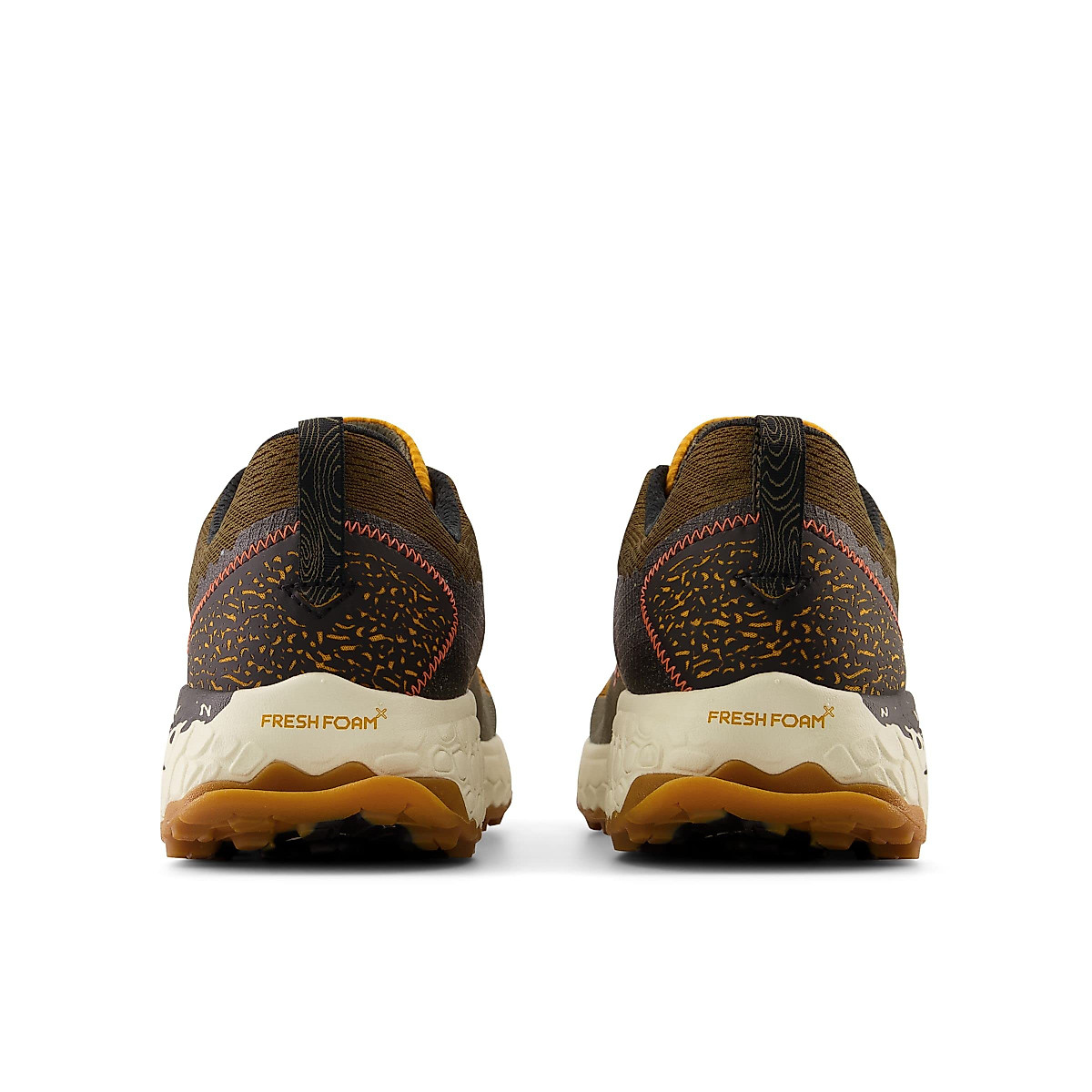 New Balance Men's Fresh Foam X Hierro V7 Running Shoe, Golden Hour/Dark Camo/Black, 9.5