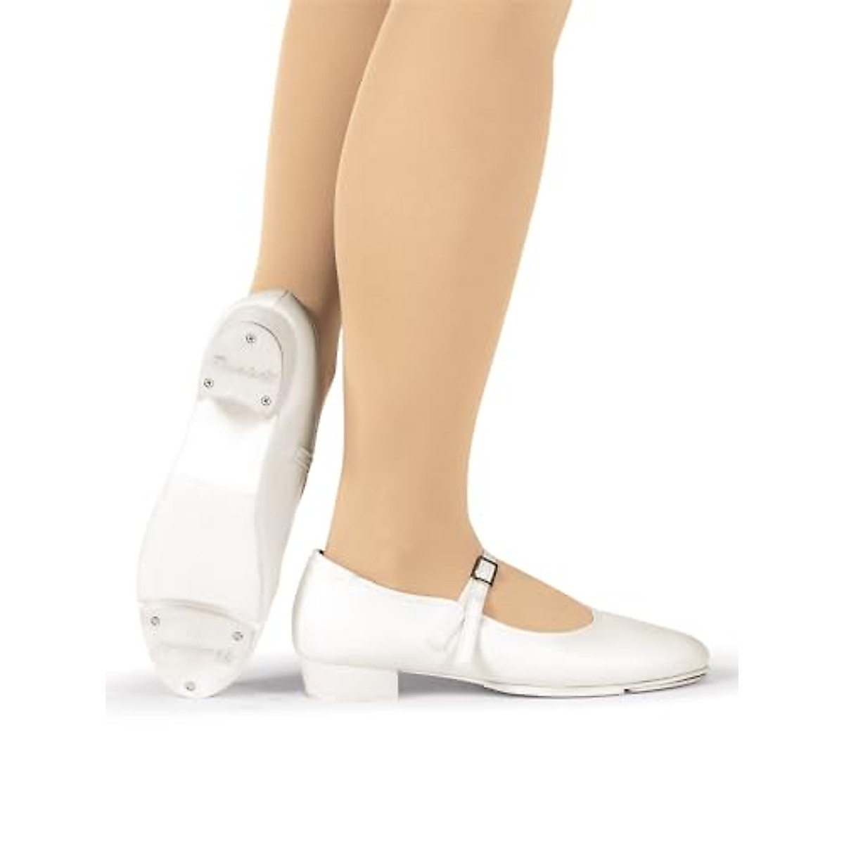 Theatricals Womens Slide Buckle Tap Shoes Black 07.0M T9200