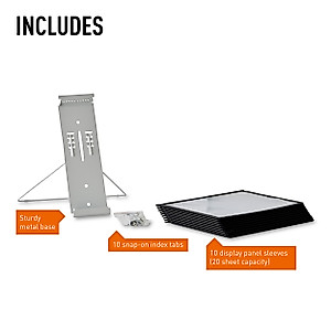 DURABLE Desktop Reference System, 10 Double-Sided Panels, Letter-Size, Black, INSTAVIEW Design (561201)