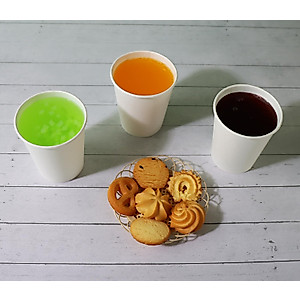 CantaGreen 150 Count 12 OZ Heavy-duty Paper Coffee Cups, White Disposable Cup for Hot and Cold Beverage