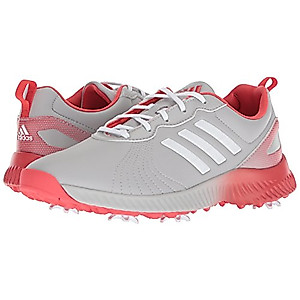 adidas Women's Response Bounce Golf Shoe, grey two ftwr white/real coral s, 8.5 Medium US