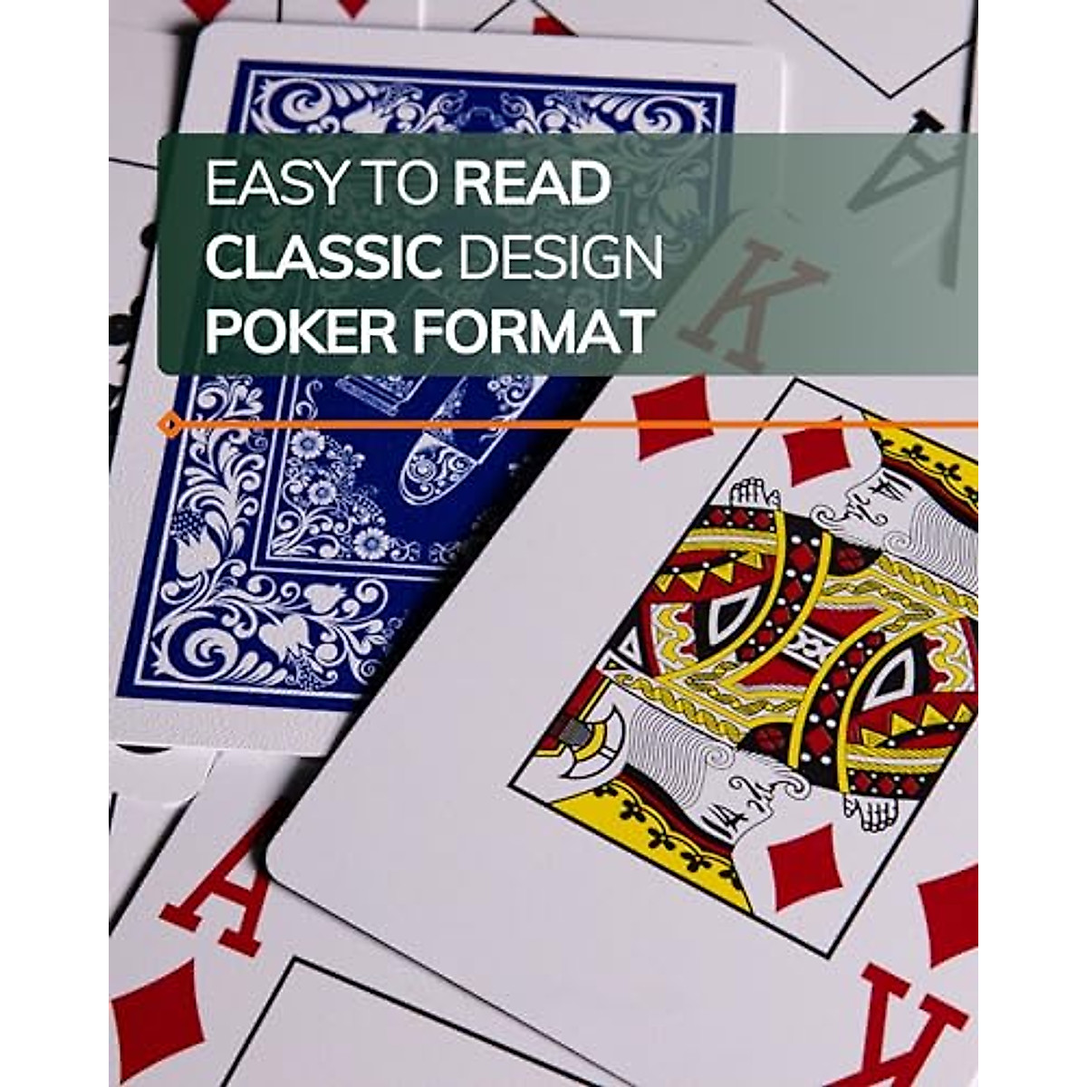 Bullets Playing Cards – Two Decks of Poker Cards – Waterproof Plastic – Easy to Read & Great Feel - Jumbo Index & Two Pips – Including Cut-Card - Professional Playing Cards for Texas Holdem Poker