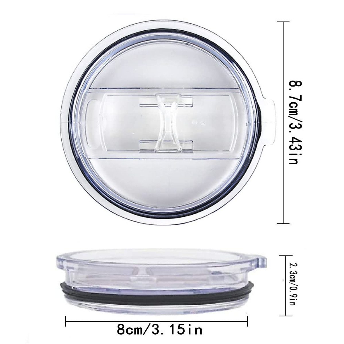 20 oz Tumbler Lids, PIVHWIR 2 Pcs Cover Replacemen Spill-proof Splash Resistant Travel Mug Lid Fits for Inner diameter 3.15 INCH Yeti Rambler, Ozark Trail, Old Rtic