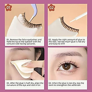 False Eyelash Applicator Tool Eyelash Tweezer Eyelash Clip Clamp Women Makeup Fake Eyelashes Auxiliary Clip Cosmetic Tool for Beginners, Eyelash Tweezers for False Lashes, Eyelashes Buddy Kit 1 Pack