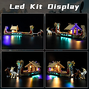 Bourvill LED Lights Kit for Lego 76208 Marvel The Goat Boat - Lights Set Compatible with Lego 76208 Set -Classic Version (Lights Kit without Model)