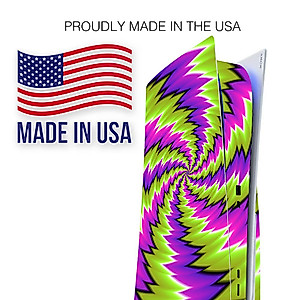 ITS A Skin Skins Compatible with Sony Playstation 5 Console Disc Edition - Protective Decal Overlay Stickers wrap Cover - Psychedelic Moving Swirls