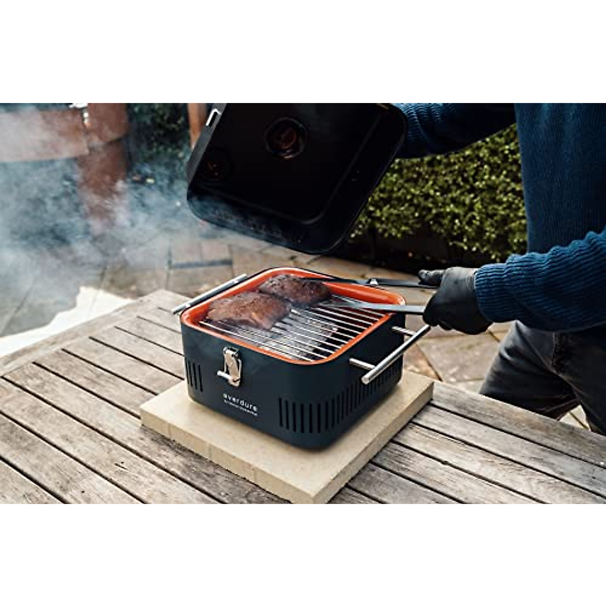 Everdure by Heston Blumenthal Premium Large Grilling Tweezers: Brushed Stainless Steel, Soft Grip Handle and Lightweight, Perfect Precision Tweezers for Handling Small Items on The Grill or Cooktop