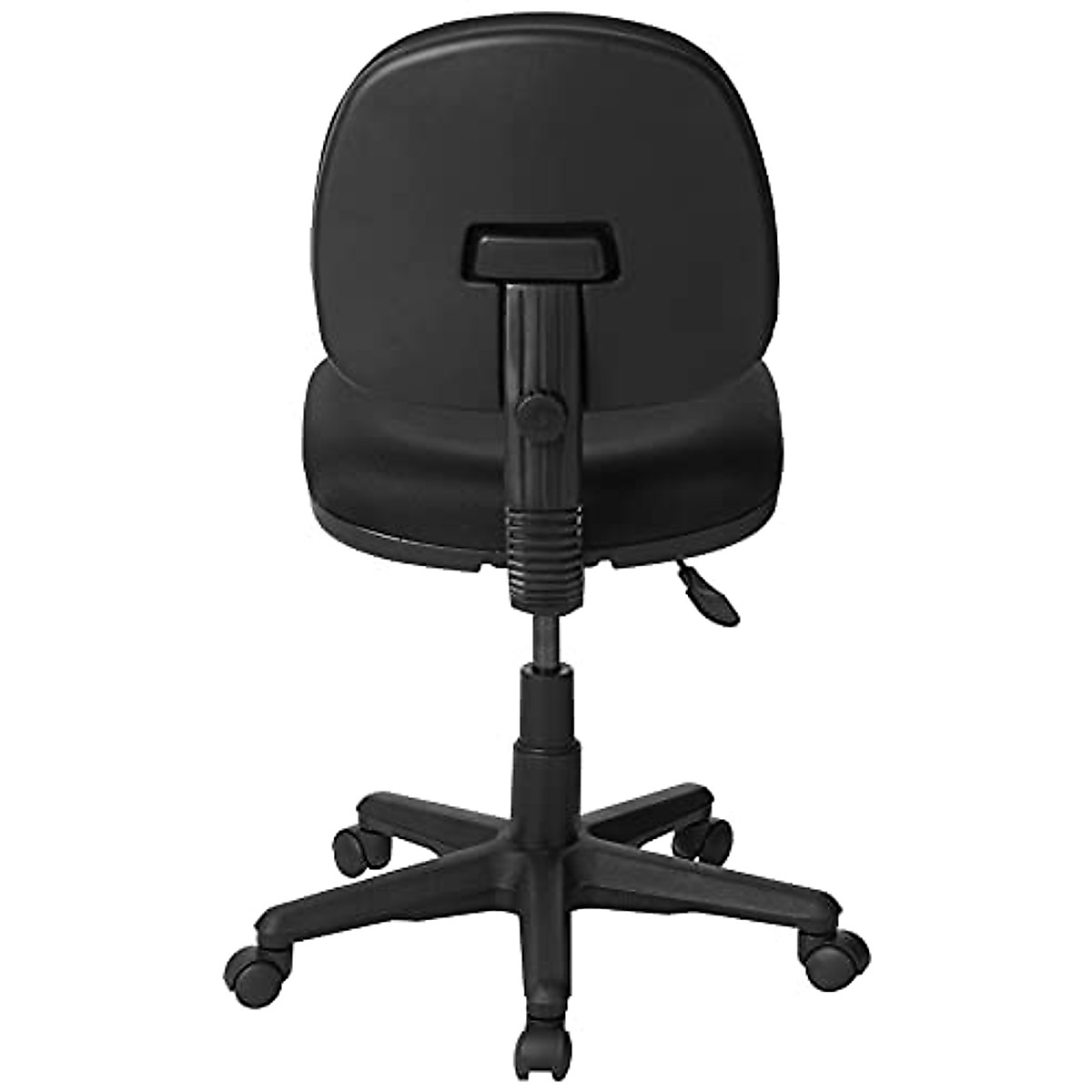 Office Star Pneumatic Sculptured Office Task Chair with Thick Padded Seat and Built-in Lumbar Support, Black