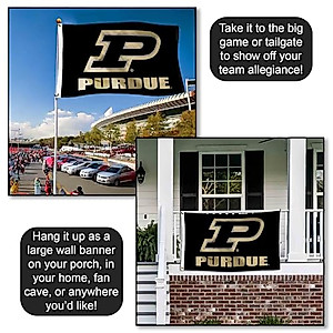 College Flags & Banners Co. Purdue Boilermakers Slant P Flag