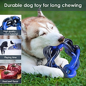 DAOZIJI Durable Dog Chew Toys Ring for Aggressive Chewers, Tough Dog Toys for Aggressive Chewers Small Medium Large Breed, Interactive Dog Ring Toys for Boredom,Super Chewer Dog Toys Chew to Keep Busy