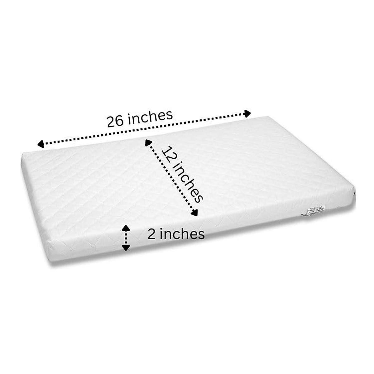 First Essentials Bassinet Cradle Mattress Pad (Rectangle, 12X26) for Newborn Comfort Breathable Easy Clean Hypoallergenic Waterproof Made in USA