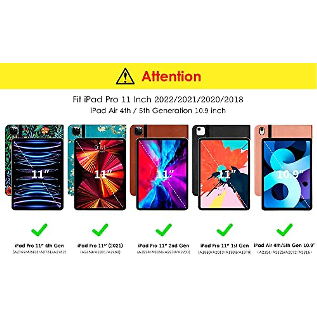 Case for iPad Pro 11 Inch 4th/3rd/2nd/1st Generation 2022/2021/2020/2018, Multi-Angle Smart Stand Cover Auto Sleep/Wake Fit iPad Air 4/5，Vintage American Flag License Plate