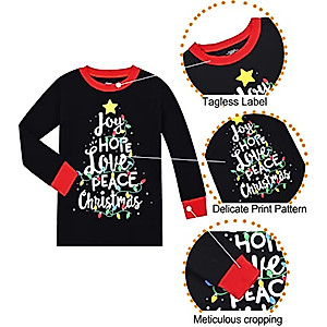 Kissage Matching Family Christmas Pjs Set Cotton Christmas Pajamas Holiday Sleepwear For Women Men Xmas Tree (4361-12)