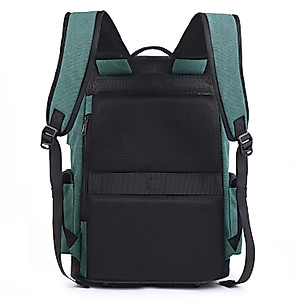 WindTook Travel Laptop Backpack for Women Canvas Daypack College School Bookbag Fit for 15 Inch Notebook, Oil Green