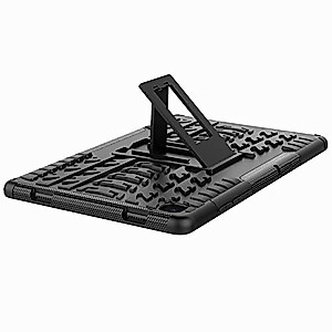 DWaybox for Samsung Galaxy Tab A7 10.4 Case 2020 2022 Released T500 T505 SM-T509 Armor Heavy Duty TPU Soft + PC Hard Rugged Case 2in1 Combo Dual Layer Shock-Absorbing Cover with Stand -Black