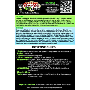 Vegas Golf Game - VIP Edition 19(pcs) with Free Tee Bag