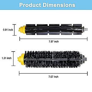 Roomba 676 Replacement Parts for iRobot Roomba 600 Series 676 694 675 692 695 677 671 655 645 690 680 660 650 620 614 & 500 Series 595 585 564 Robot Vacuum Cleaner, 2 Bristle & 2 Beater Brush