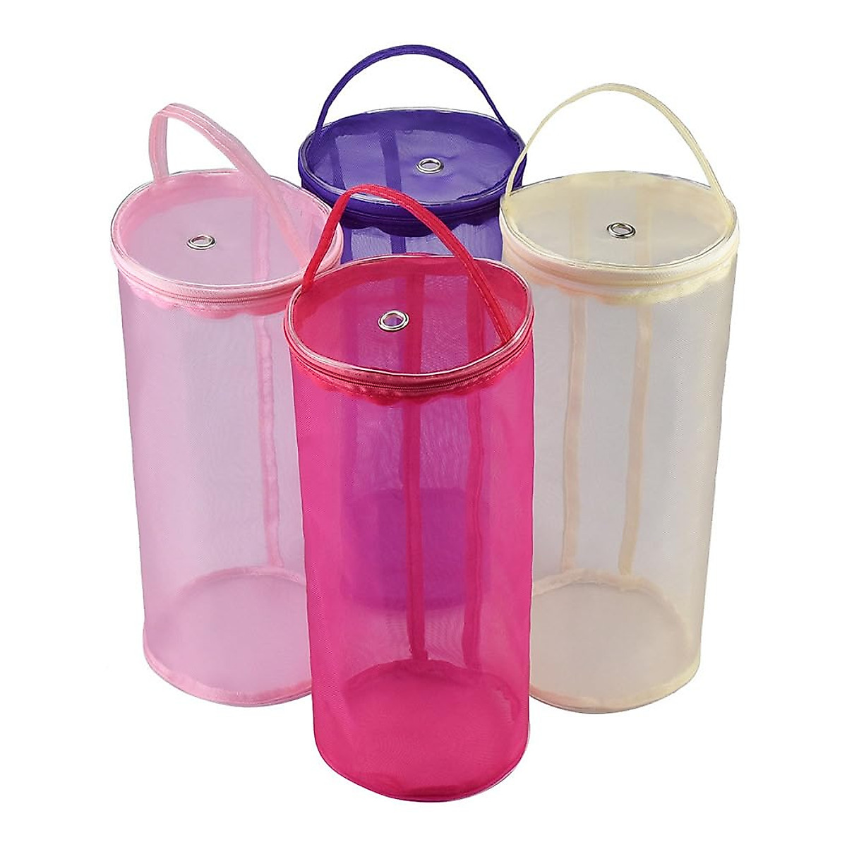 Cabilock Mesh Organizer Bags 2pcs Tool Organizer Bag Storage Bag Organizer Knitting Storage Bag Knitting Holder Tote Organizer Mesh Purple Knitting Yarn Knitting Yarn Storage Bag