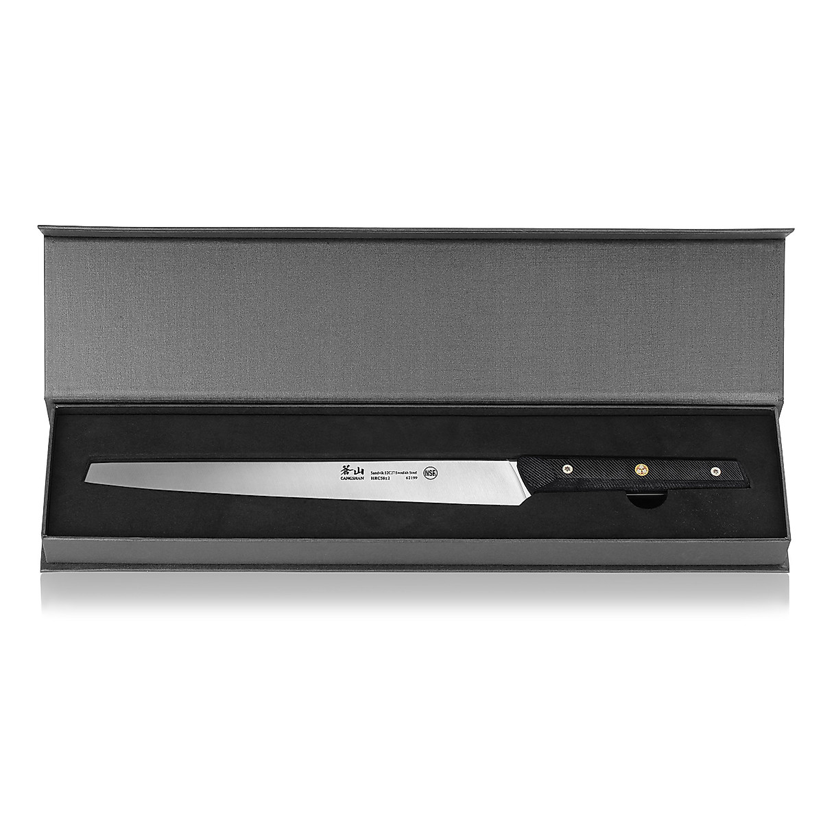 Cangshan TG Series 62199 Swedish 12C27 Steel Bread Knife, 10.25-Inch, G10 Handle