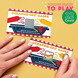 Big Dot of Happiness Fire Up the Grill - Summer BBQ Picnic Party Game Scratch Off Cards - 22 Count