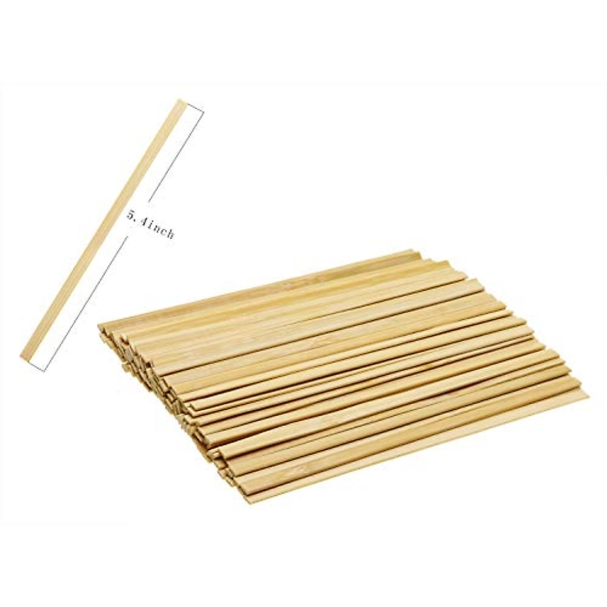 Mini Skater 5.4 Inch Bamboo Coffee Stirrers Eco Friendly Biodegradable Stir Sticks for Tea Hot Cold Beverages (100)