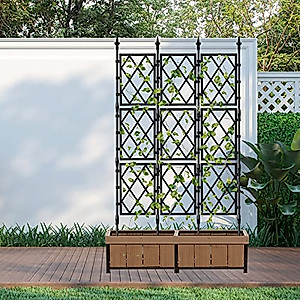 WellSign Garden Trellis for Climbing Plants Outdoor and Indoor 63inch, Sturdy Rustproof Coated Metal Support Fence Climbing Frame with 20 Reusable Ties for Ivy Vines Vegetable Flower 1Pack