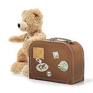 Steiff Fynn In Suitcase Tan, 11 inches