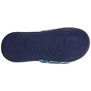 Under Armour Boys' Ansa Graphic Fixed Strap, (106) White/Sonar Blue/Sonar Blue, 5, US