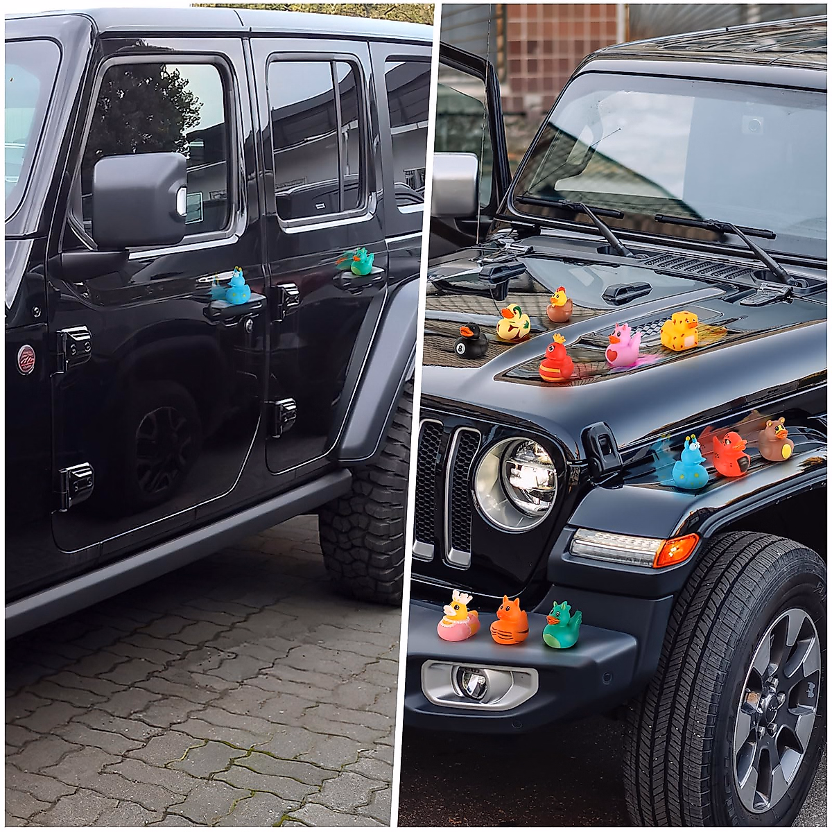 Assortment Rubber Ducks in Bulk, 50-Pack Assorted Mini Duckies Toy for Ducking Cruise Ships, 2'' Floater Duck for Kids Bath Toy, Gift for Birthday Thanksgiving Halloween Christmas Party Favors