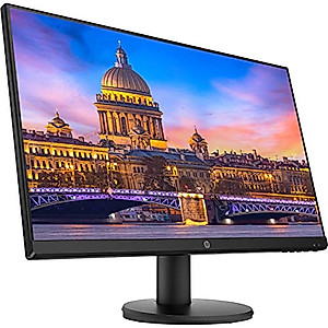 HP P24v G4 24 Inch IPS LED FHD Backlit Monitor 2-Pack Bundle with Fully Adjustable Desk Mount Monitor Stand