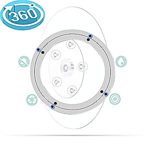 Heavy-Duty Mute 5-23 Inch Aluminum Lazy Susan Bearing Turntable Ring Swivel Plate Hardware for Heavy Loads,Silver Base
