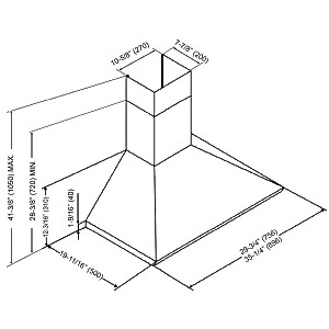 KOBE Range Hoods CHX8130SQB-1 Wall Mount Range Hood, 30-Inch, Stainless Steel