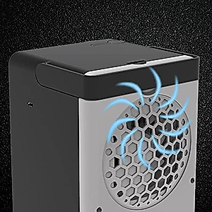 Portable Air Conditioners, Personal Space Mini Cooler Evaporative Desktop Spray Fan with 3 Wind Speeds Small AC Cooling Cool Mist Humidify Handle for Bedroom Room Home Camping Car Tent RV