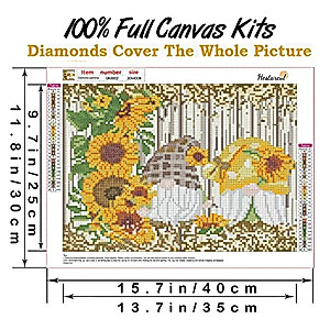 Hestarcul 5D Diamond Painting Kit,Gnome Diamond Art Kits for Adults Round Full Drill,Paint with Diamonds for Gift,Wall Décor